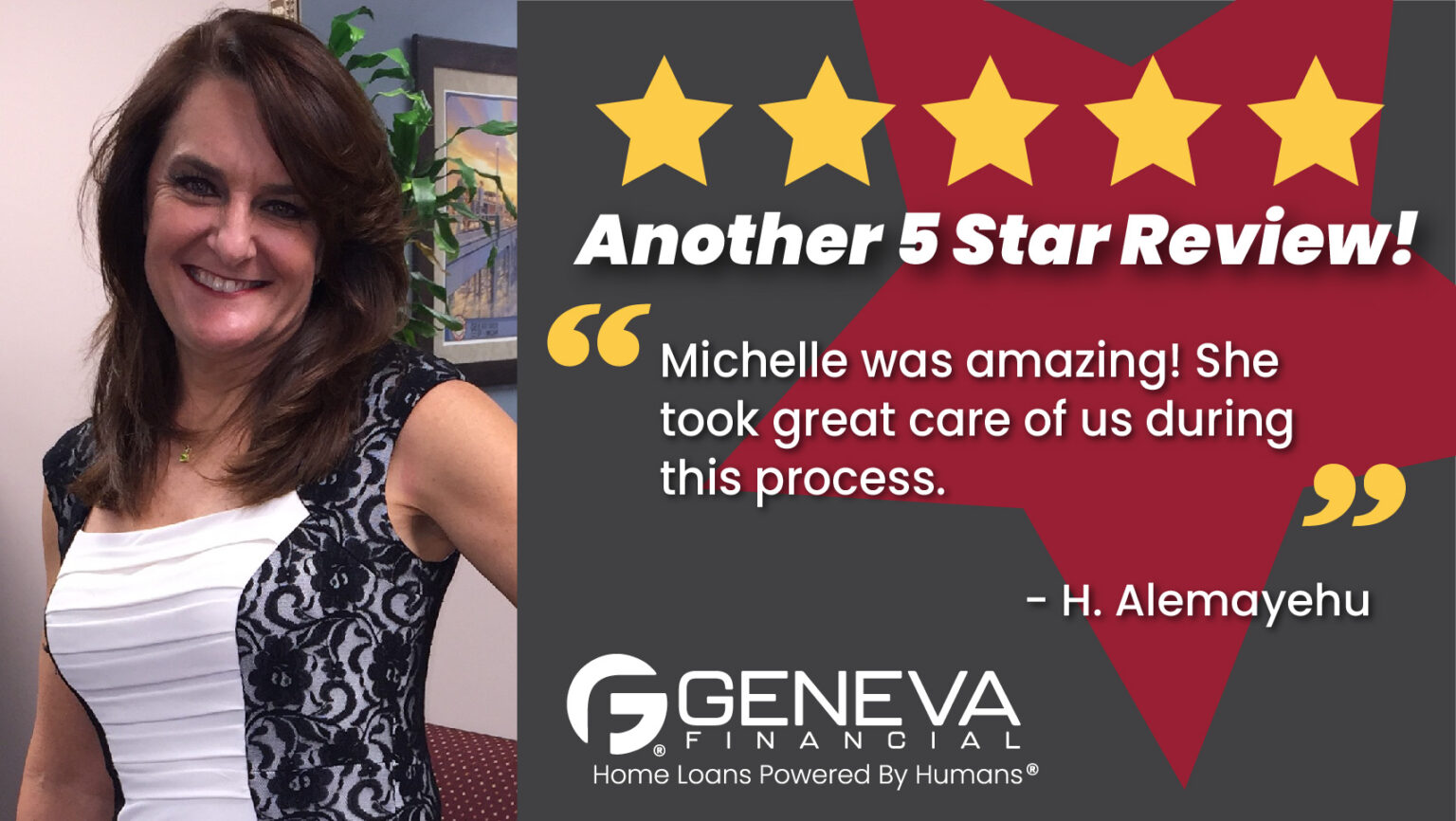 5 Star Review for Michelle Wood Geneva Financial Home Loans, California ...