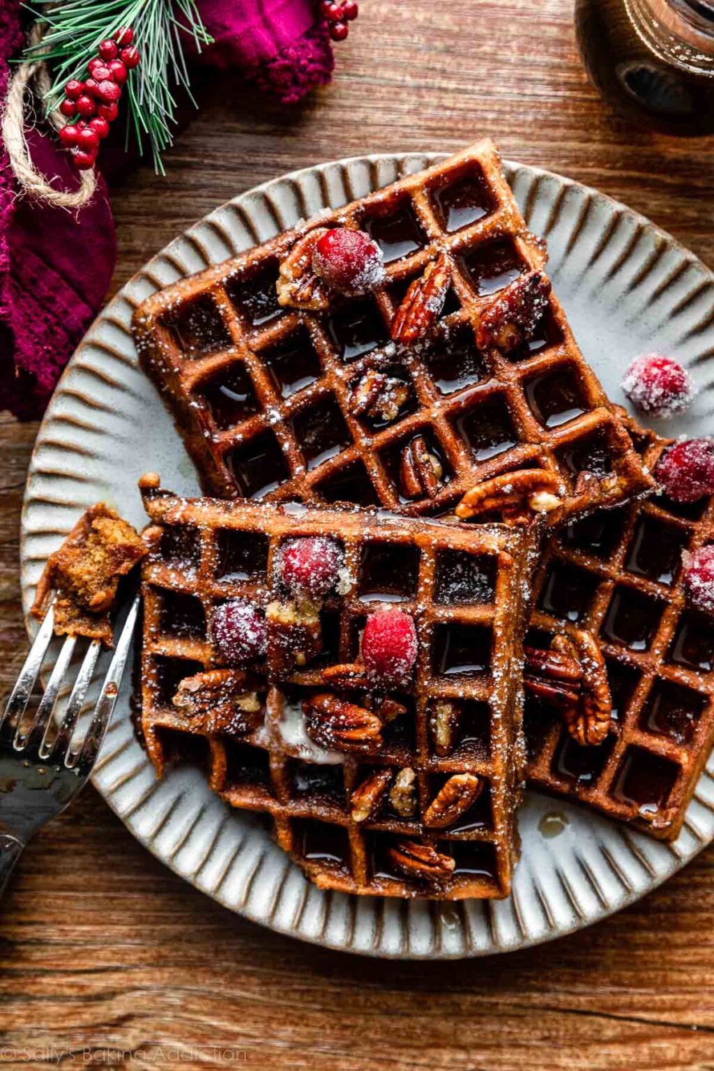 Easy Gingerbread Waffles - Home By Geneva